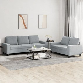 2dílná sedací souprava světle šedá textil 3201898