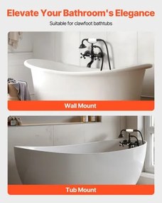 Vanová baterie Clawfoot VEVOR, 140 × 220 × 300 mm