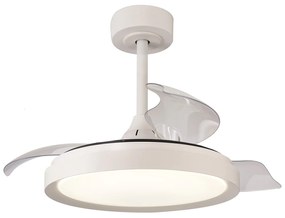 Mantra 8829 Mistral Mini, rozvinovací ventilátor se svítidlem a dálk. ovladačem, LED 40W 3000-6500K, bílá, průměr 45/91cm