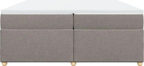 Box spring postel s matrací taupe 200x200 cm textil 3285405