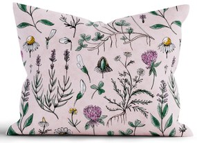 MK Lůžkoviny Bavlněný povlak na polštář Renforcé 70 x 90 cm - Herbář pudrový