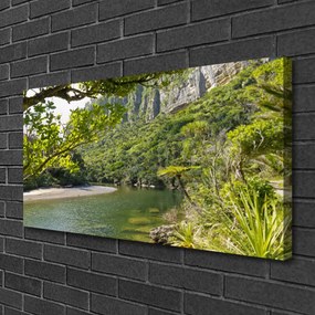 Obraz na plátně Jezero Příroda 125x50 cm