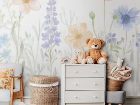 Dětský nástěnný mural JARNÍ KVĚTINY
