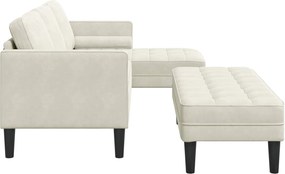 Set pohovek 2 ks Krémová Polyester 3329272