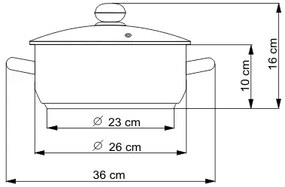 KOLIMAX - české nerezové nádobí Rendlík s poklicí KOLIMAX CERAMMAX PRO STANDARD - granit šedý, 26 cm, 4,5 l