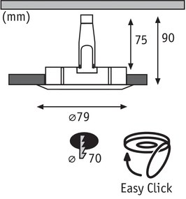 Paulmann 5792 bodovka, 1x50W, 230V, bílá, IP44, GU10