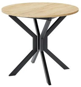Rozkládací jídelní stůl Kirtore M 90, Barva dřeva: bíla + černá