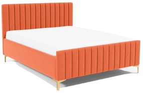 Eka Čalouněná postel SUTRA+ 120x200 cm Barva látky Trinity: (2317) Oranžová, Úložný prostor: Bez úložného prostoru