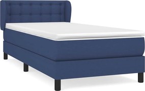 Box spring postel s matrací modrá 100 x 200 cm textil 3126547