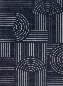 BE Koberec Zen Garden Collection 2405 NAVY - tmavě modrý obdélníkový Rozměr: 80x150 cm