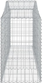 Klenuté gabionové koše 3 ks 200x50x80/100 cm pozinkované železo 3145620