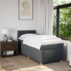 Box spring postel s matrací tmavě šedá 80 x 200 cm textil 3286515