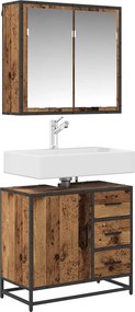Sada koupelnového nábytku 2 ks Staré dřevo 80 x 33 x 60 cm 3402459