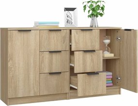 Příborníky 2 ks dub sonoma 60 x 30 x 70 cm kompozitní dřevo 3115790