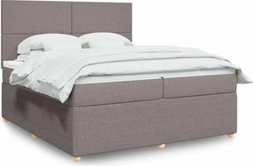 Box spring postel s matrací taupe 200x200 cm textil 3292160