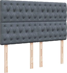 Box spring postel s matrací tmavě šedá 160x200 cm samet 3292389