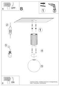 Sollux SL.1738 - Koupelnové stropní svítidlo HALO 1xG9/8W/230V IP44 modrá