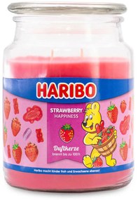 Haribo svíčka Strawberry Happiness - Jahodové potěšení, 510g