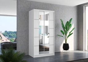 ADRK Furniture Posuvná skříň se zrcadlem KSAWER 100 SW-KSA-W-100+A629
