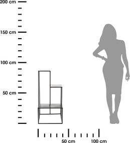 STOJAN NA KVĚTINÁČ KASKADA 85X40X40 CM ČERNÁ
