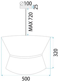 Toolight Závěsné svítidlo APP1503-1CP BLACK