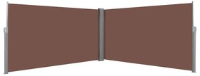 Zatahovací boční markýza / zástěna 160 x 600 cm hnědá 143681