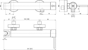 Slezák - RAV Sprchová baterie SEINA - SE980.xZK, Zlatá kartáčovaná Rozteč připojení (mm): 100