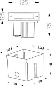 IMPR 730248 Zemní zápustné svítidlo Square 2 symetrické 230V pojezdové - DEKOLIGHT