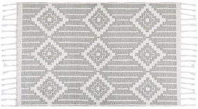 Venkovní koberec 140 x 200 cm šedý/bílý TABIAT Beliani
