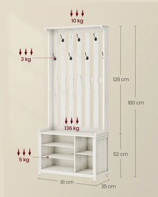 Věšákový stojan s botníkem HSR414W01