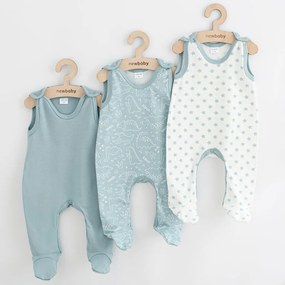 Kojenecké dupačky New Baby Classic II Uni 3ks mátová, vel. 80 (9-12m)