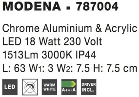 LED nástěnné svítidlo Modena 63