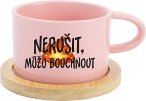 NERUŠIT, MŮŽU BOUCHNOUT. - růžový hrníček makronka 200 ml