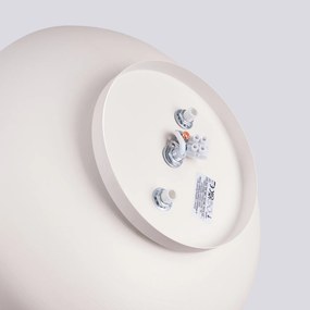 Stropní svítidlo Omiq, 1x béžové kovové stínítko, (bílý plast), (fi 30 cm)