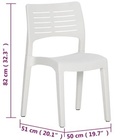 Zahradní židle 2 ks bílé polypropylen,  317729