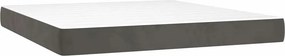 Box spring postel s matrací tmavě šedá 160x200 cm samet 3129100