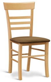 Stima Židle SIENA s čalouněným sedákem Odstín: Olše, Látky: LUX černá 23