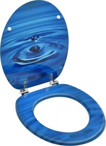 vidaXL WC sedátko s víkem MDF modrá vodní kapka [146906]