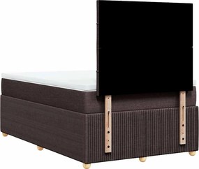 Box spring postel s matrací tmavě hnědá 120x200 cm textil 3292026
