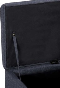 Lavice s úložným prostorem 116 cm světle šedá polyester 281318