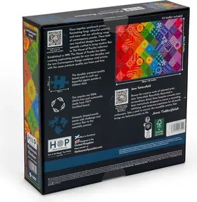 HOP Puzzle Patchworková duha / 1000 dílků / nepravidelné dílky / plaká