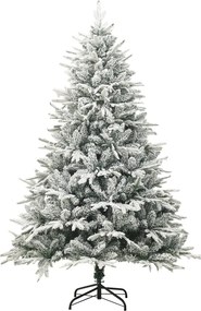 Umělý vánoční stromek s vločkami sněhově zelený 240 cm PVC a PE 328496