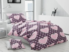 Bavlněné povlečení KASUGA růžové + povlak na polštářek 40 x 40 cm Rozměr povlečení: 70 x 90 cm | 140 x 200 cm