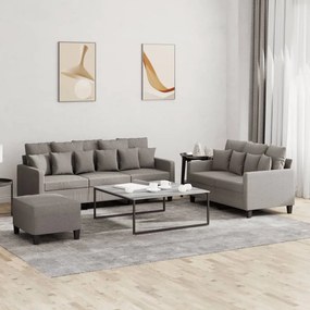 3dílná sedací souprava s poduškami taupe textil 3201679