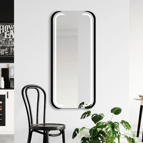 Zrcadlo Mezos Black LED Rozměr: 55 x 140 cm
