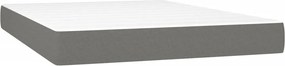 Box spring postel s matrací tmavě šedá 140x200 cm textil 3142658