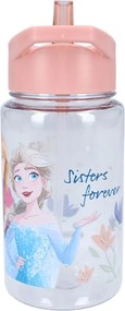 Dívčí plastová láhev na pití Ledové království - Frozen - s integrovaným brčkem