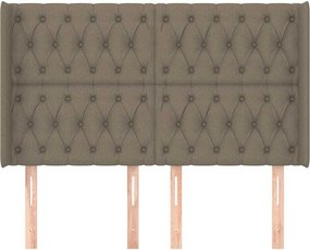 Čelo postele typu ušák taupe 147x16x118/128 cm textil 3119918