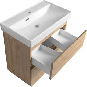 Aqualine Altair koupelnová skříňka pod umyvadlo 61,5 x 60 x 37 cm dub emporio hnědá AI368