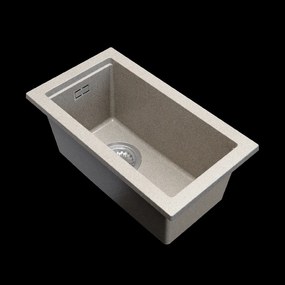 Gamma Decor 2850, 1-komorový granitový dřez 280x500x207 mm, béžová, GMA-ZLE000159